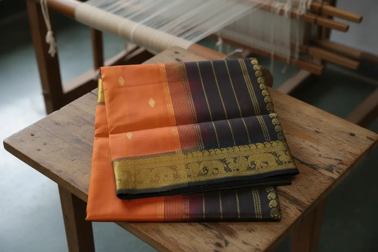 The unique weaving techniques behind silk cotton sarees – Shreenivas Silks