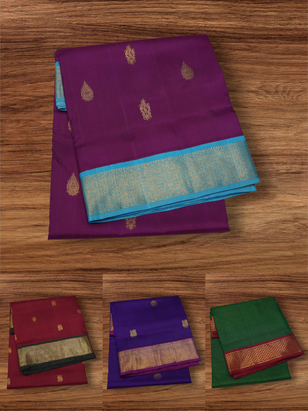 Colour Combinations That Look Most Auspicious in 10 Yard Sarees ...